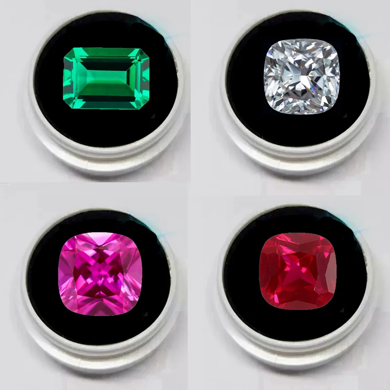 Boxed Red/White/Green/Pink Gemstones Beautiful Ruby Emerald Gemstones for Collecting and Jewelry ...