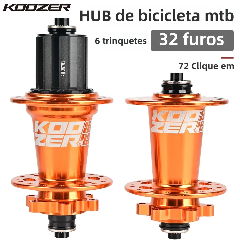 Cubos MTB Koozer-XM490 PRO 32H, 4 rolamentos 6 linguetas, cubo de freio ...