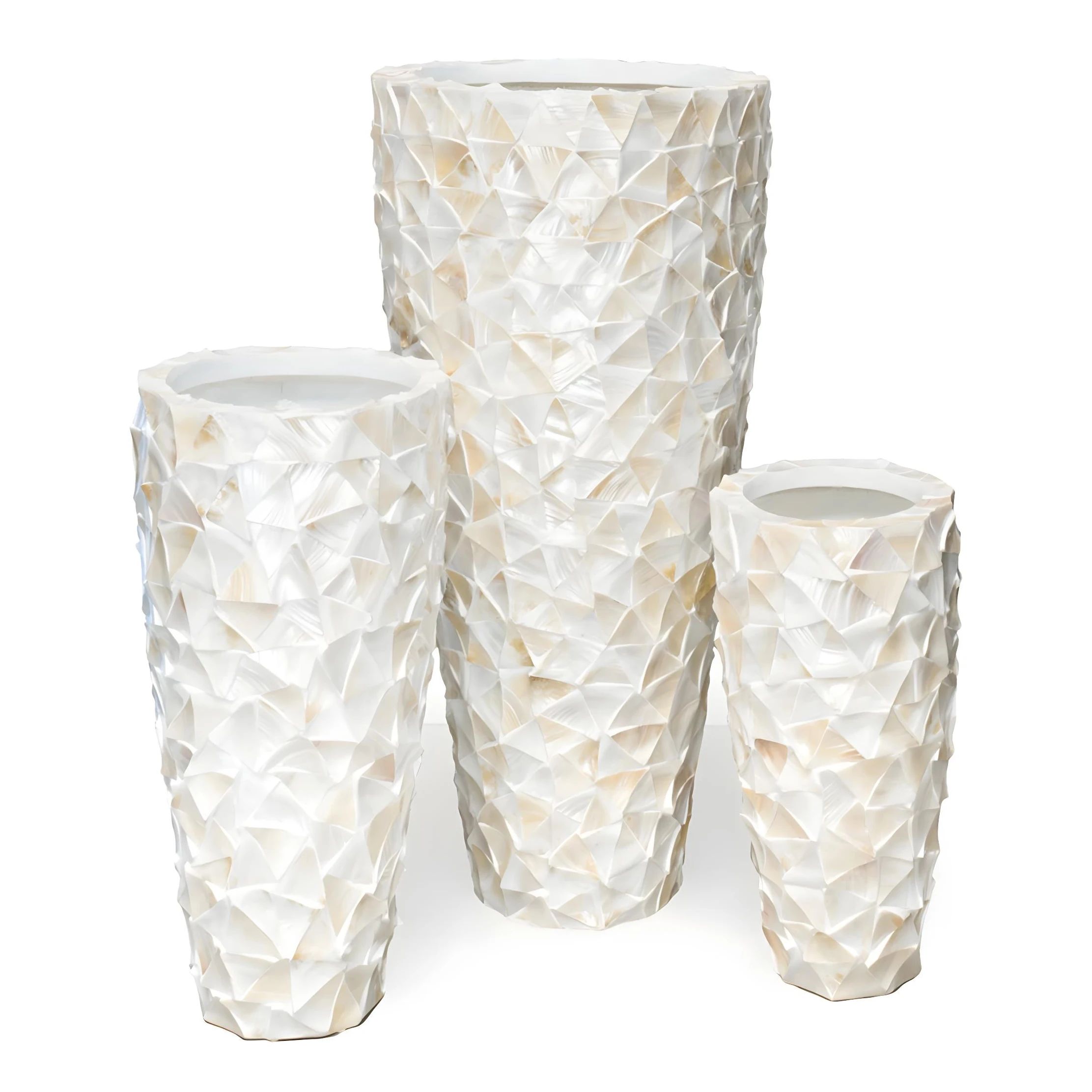 High-end quality large mother-of-pearl flower pot shell inlaid flower ...
