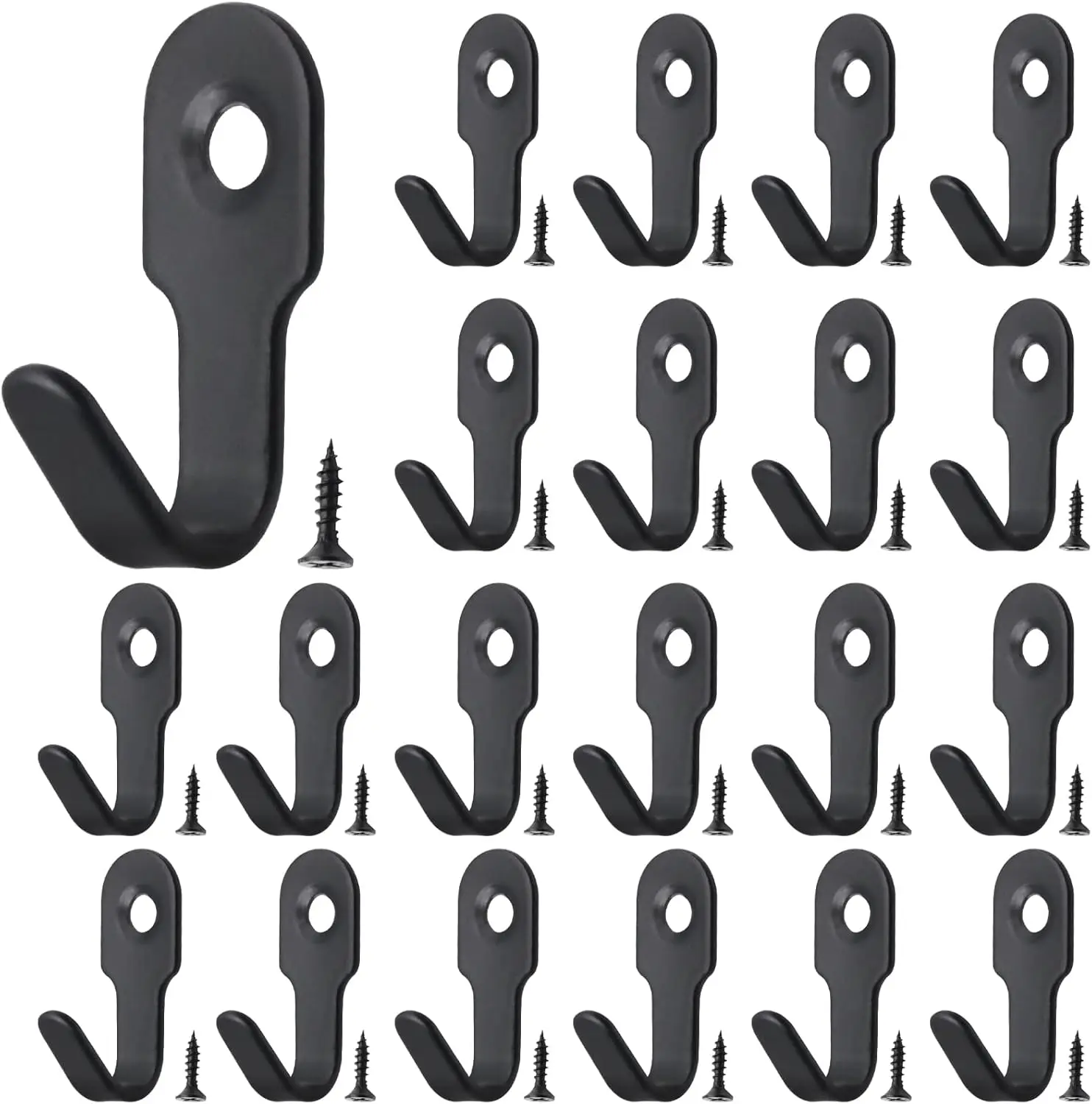 10pcs Stainless Steel Wall Hangers with Screws Wall Mounted Mini J ...