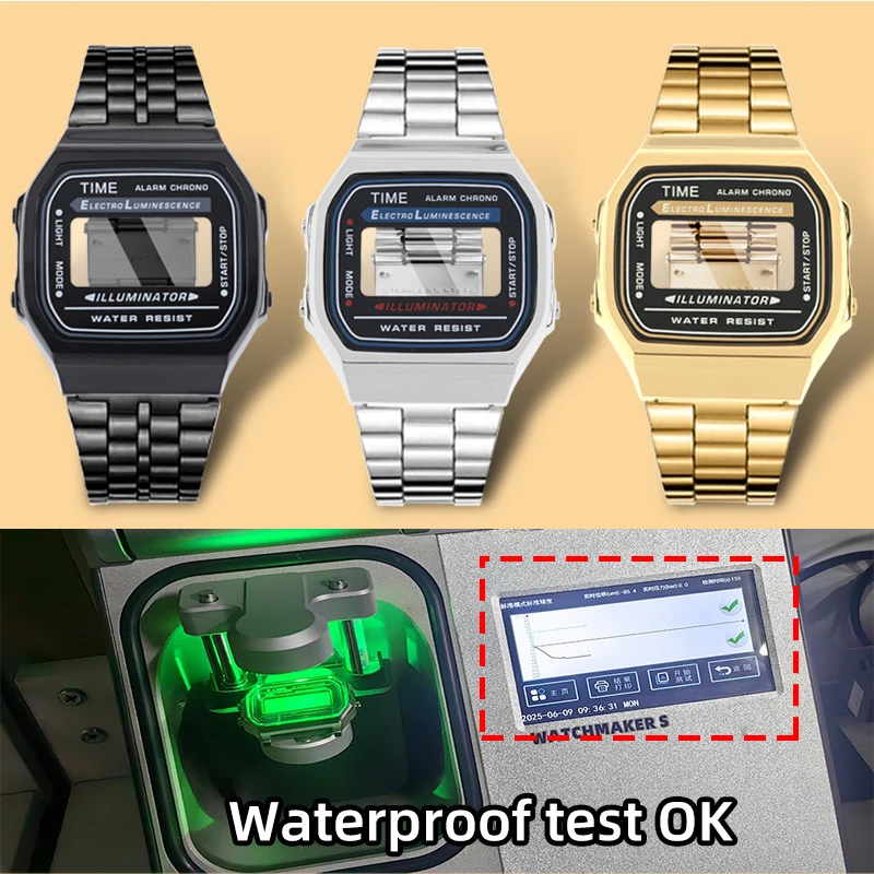 A168 upgrade Stainless Steel Bezel Mod Kit for Casio 3298 A168WA A168XE ...