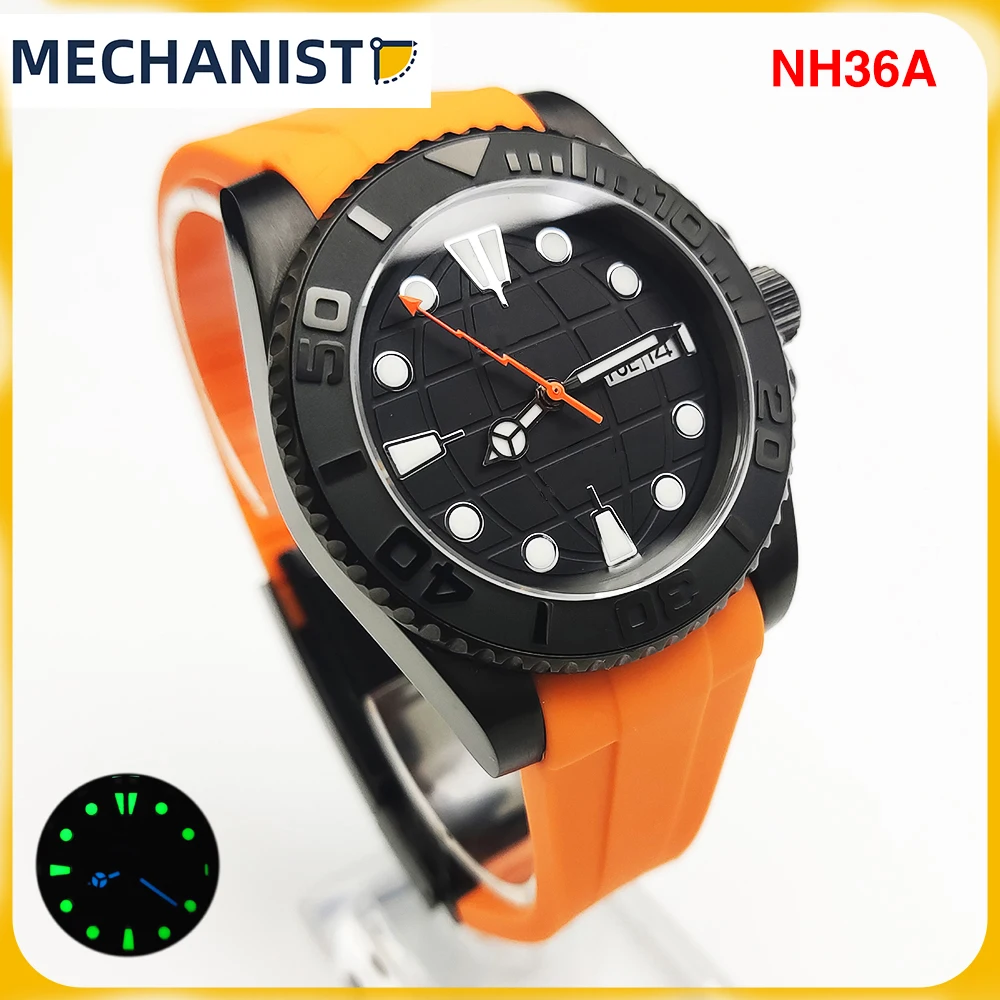 Luxury-Watch-Men-Black-nh35-watch-Mechanical-Watches-For-NH36A-movement ...