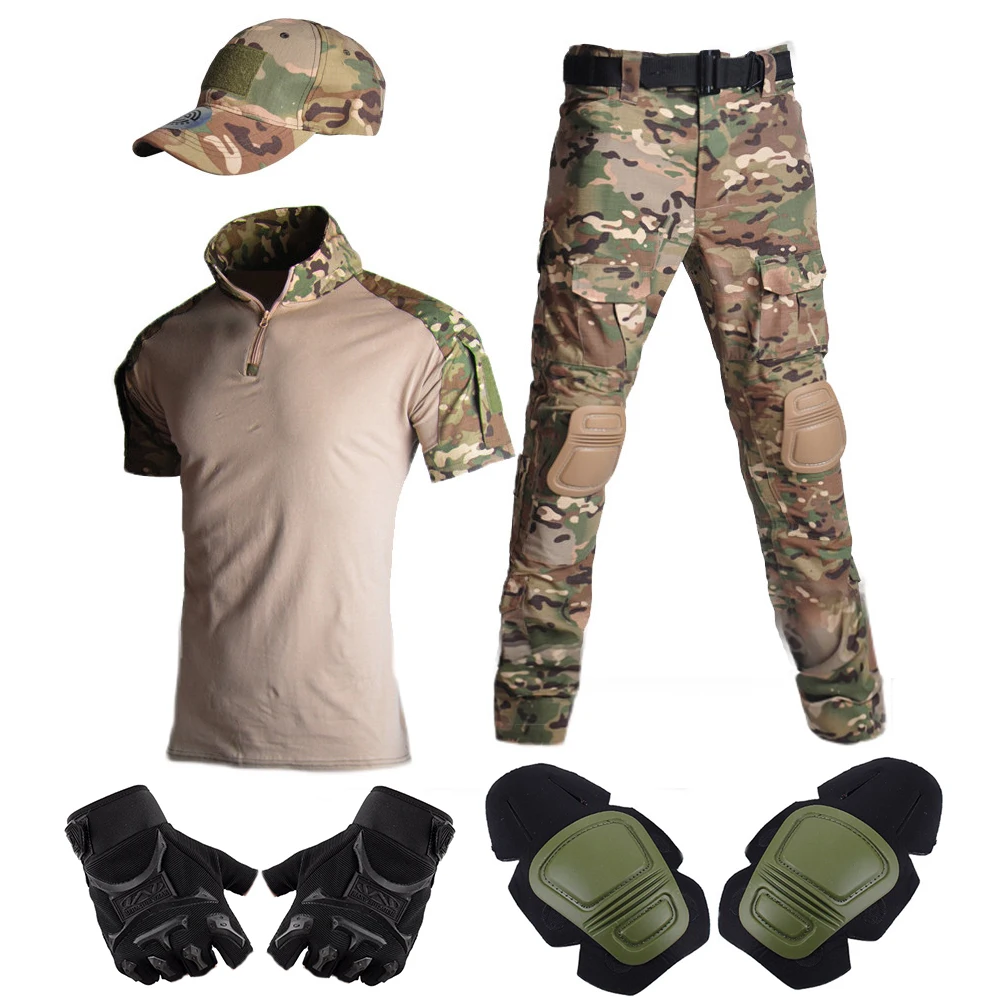 Shot-Sleeve-Military-Airsoft-Clothes-Suits-Uniform-Tactical-Training ...