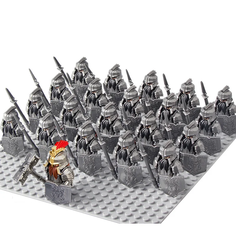 New 21Pcs Solider Eomer Rohan Warriorr vs Uruk Hai Army Figrues With ...