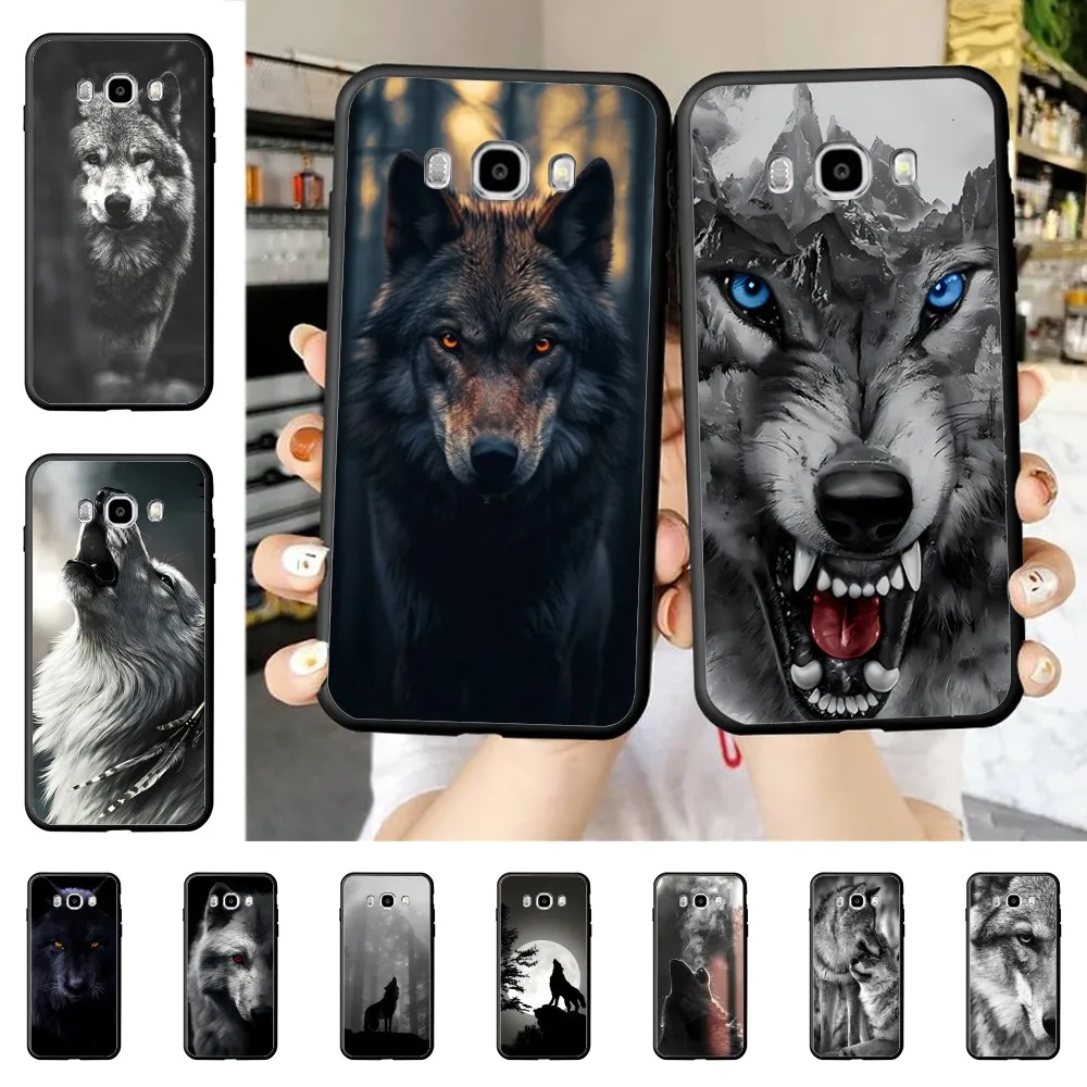 Funda-de-tel-fono-con-estampado-de-lobo-negro-para-Samsung-J-7-plus ...