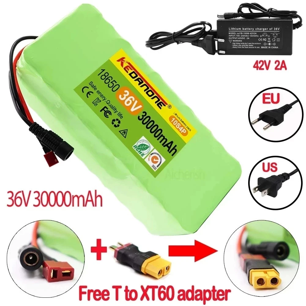 Original 36v 30Ah 10S4P High Capacity 42V 18650 Lithium Battery Pack ...