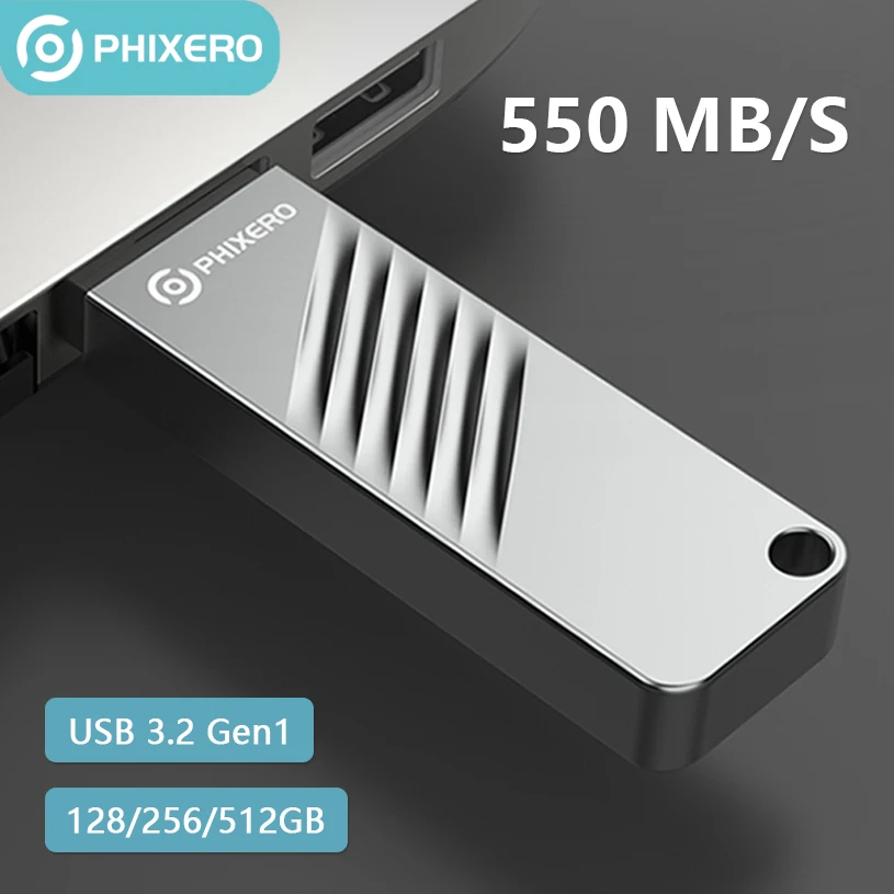 Phixero Portable Mini Solid State Disk Usb 3.2 Flash Drive Stick ...