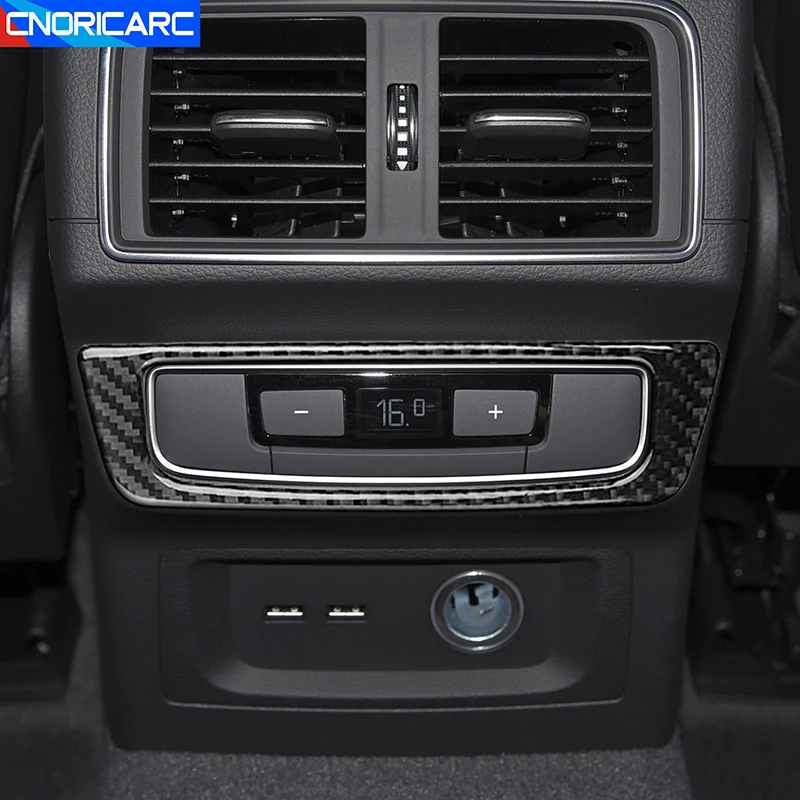 Car Styling Rear Air Conditioning Adjustment Panel Frame Trim Carbon ...