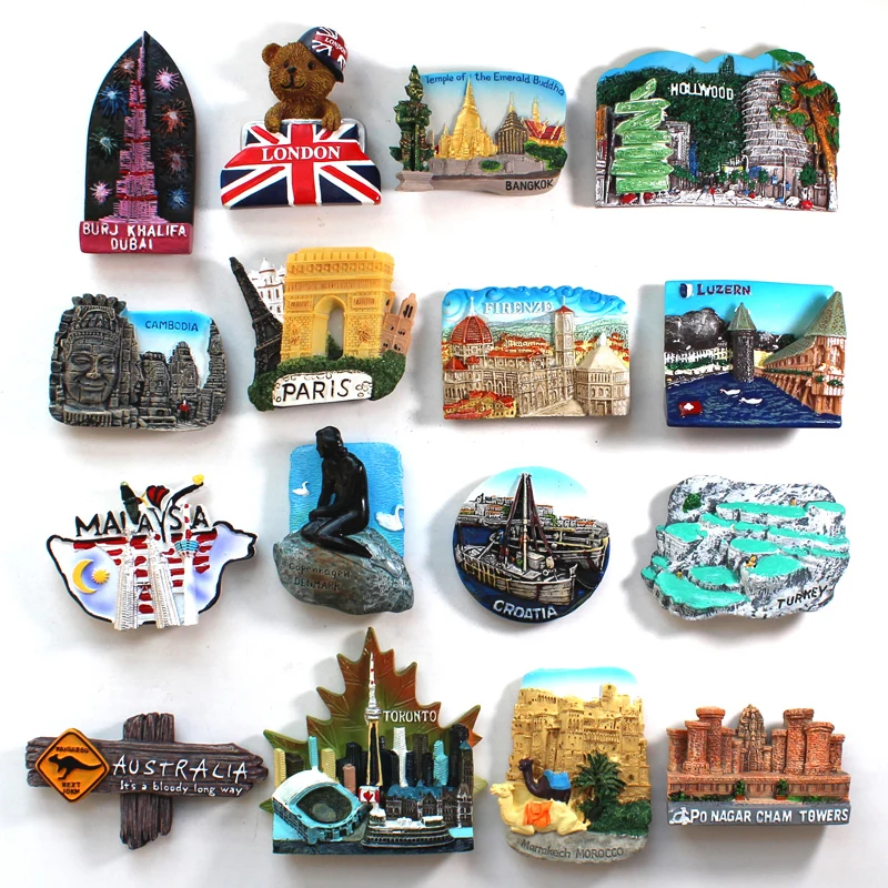 World-Travel-Souvenir-Refrigerator-Magnets-Travel-Decoration ...