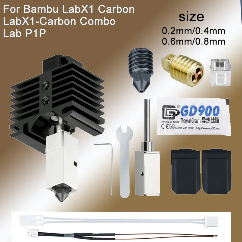 For-bambu-lab-Hotend-550-Heater-Block-Hardened-Steel-Nozzle-For-Bambu ...