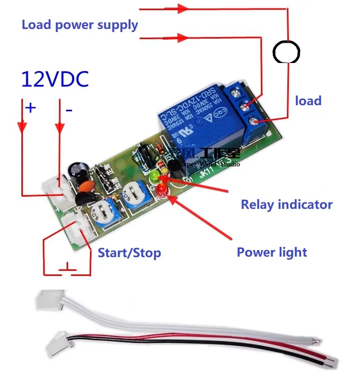 JK11 Adjustable Cycle Timer Delay On/Off Switch Power Supply Relay Shield DC 5V 12V 24V Timer ...
