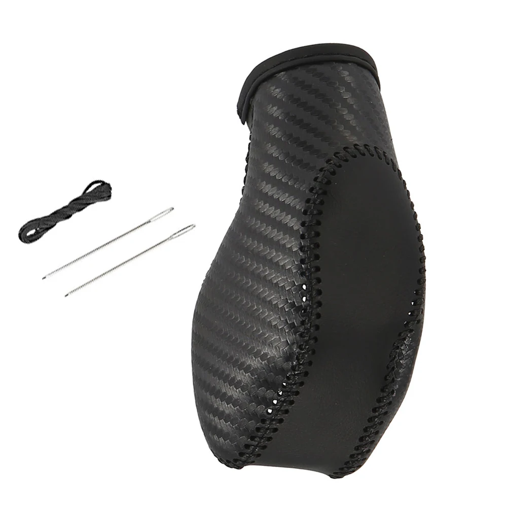 1pc-Car-Leather-Gear-Shift-Knob-Cover-Automatic-Transmission-Hand ...