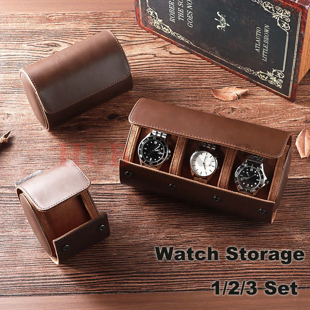 Travel Case - 3 Watch Roll Watch Storage and Organizer-Secure Storage ...