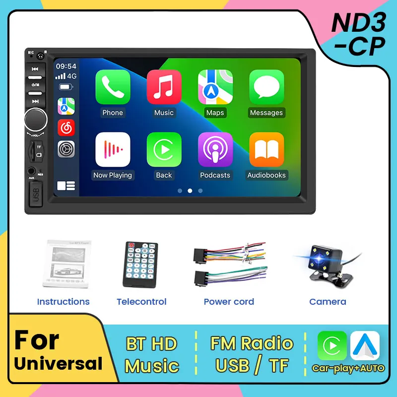 7-HD-Touch-Screen-Universal-Carplay-MP5-AUX-Video-Mirror-Link-TF-Camera ...
