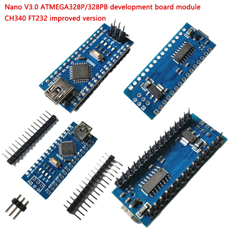 Nano V3.0 ATMEGA328P/328PB development board module CH340 FT232 ...