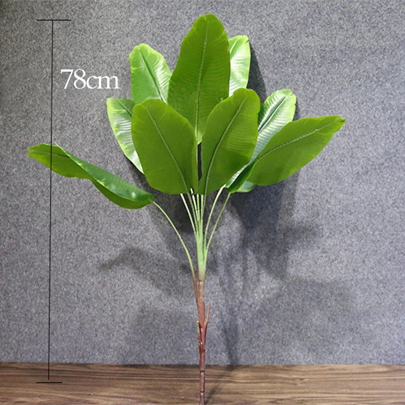 70/78cm Large Artificial Plants Tropical Banana Trees Palm Leafs Fake ...