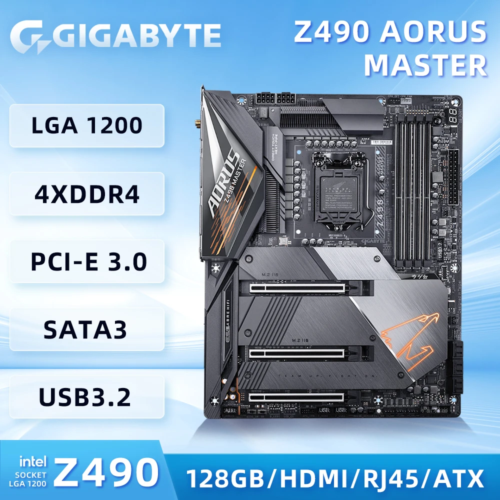 Gigabyte-Z490-AORUS-MASTER-Placa-m-e-Intel-WiFi-6-AX201-Chipset-Express ...