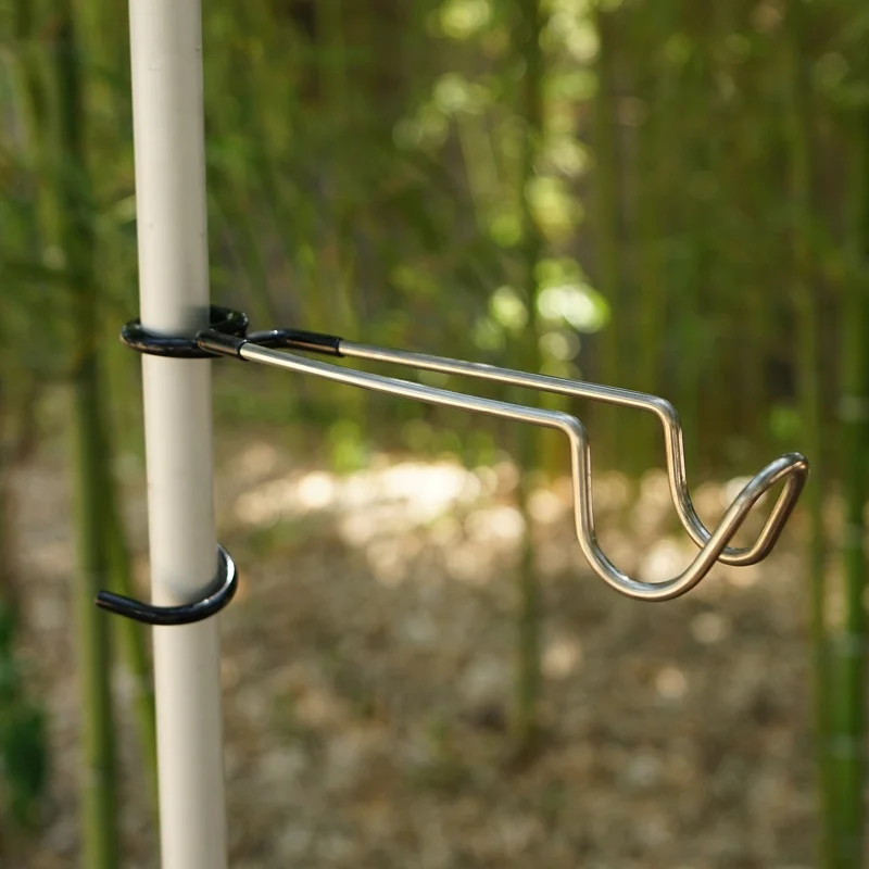 Stainless Steel Light Stand Holder Hooks Portable Tent Pole Lamp Hanger ...