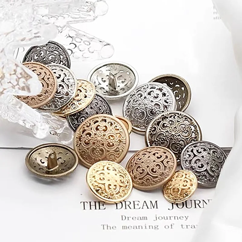 10Pcs-Metal-Buttons-Retro-Hollow-Buttons-Golden-Carved-Buttons-For-Suit ...
