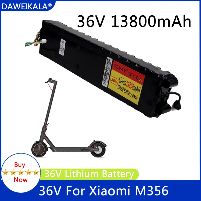 100% Original 36V Battery 18650 battery Pack For Xiaomi M356 M356 Pro ...