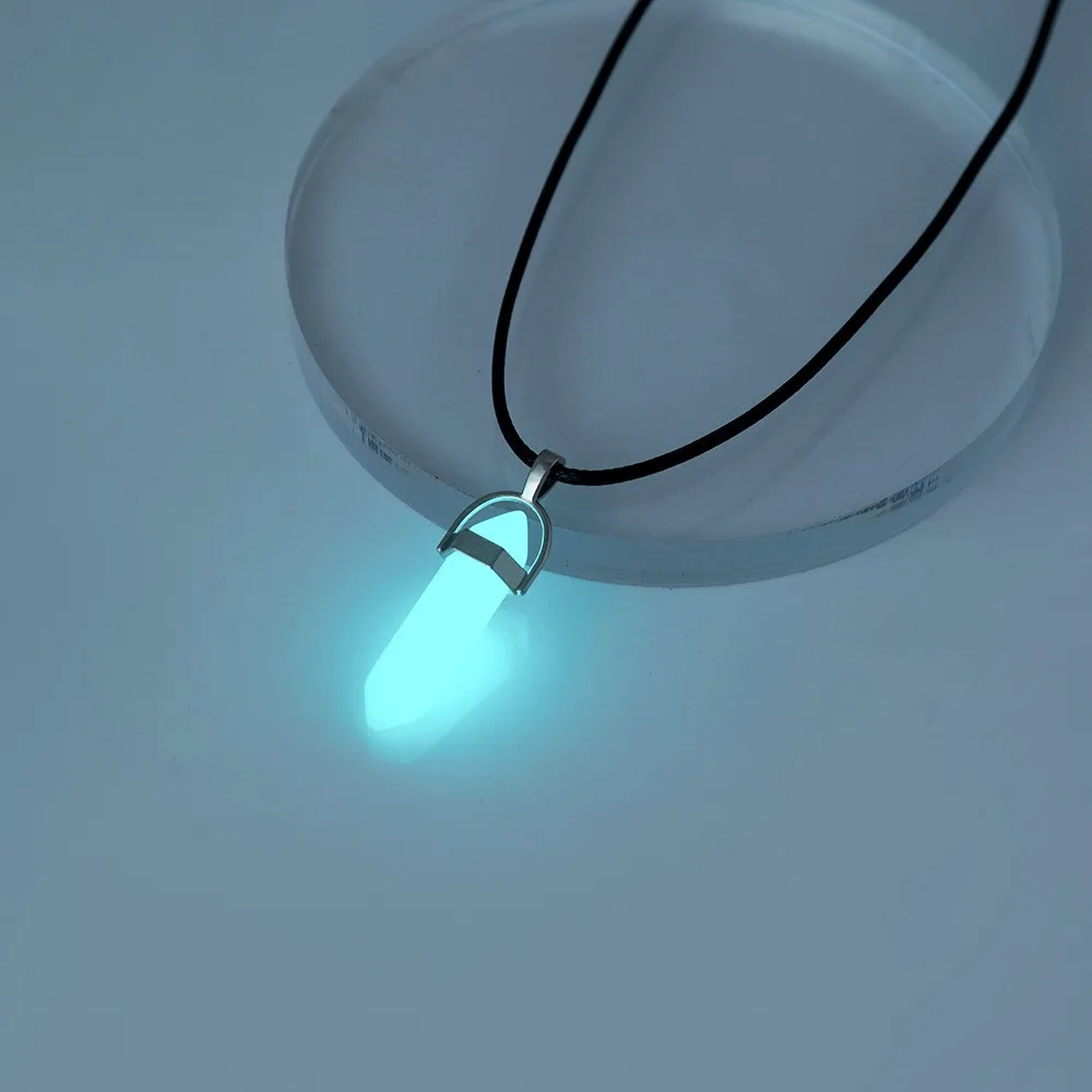 One-Piece-Leather-Rope-Luminous-Pendant-Fashion-Luminous-Stone-DIY ...