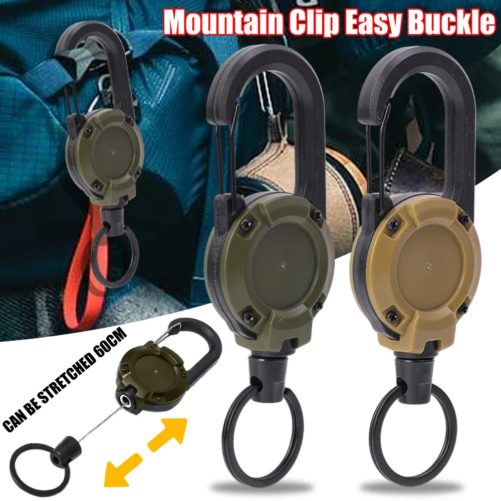 1Pcs-Anti-theft-Metal-Easy-to-pull-Buckle-Rope-Elastic-Keychain-Sporty ...