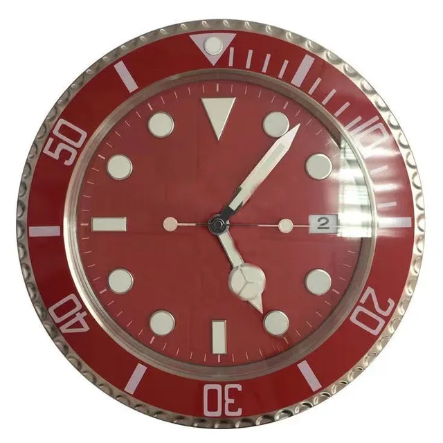 Rol Wall Clock with Date Large Modern Design Metal Watch Shape Clocks ...