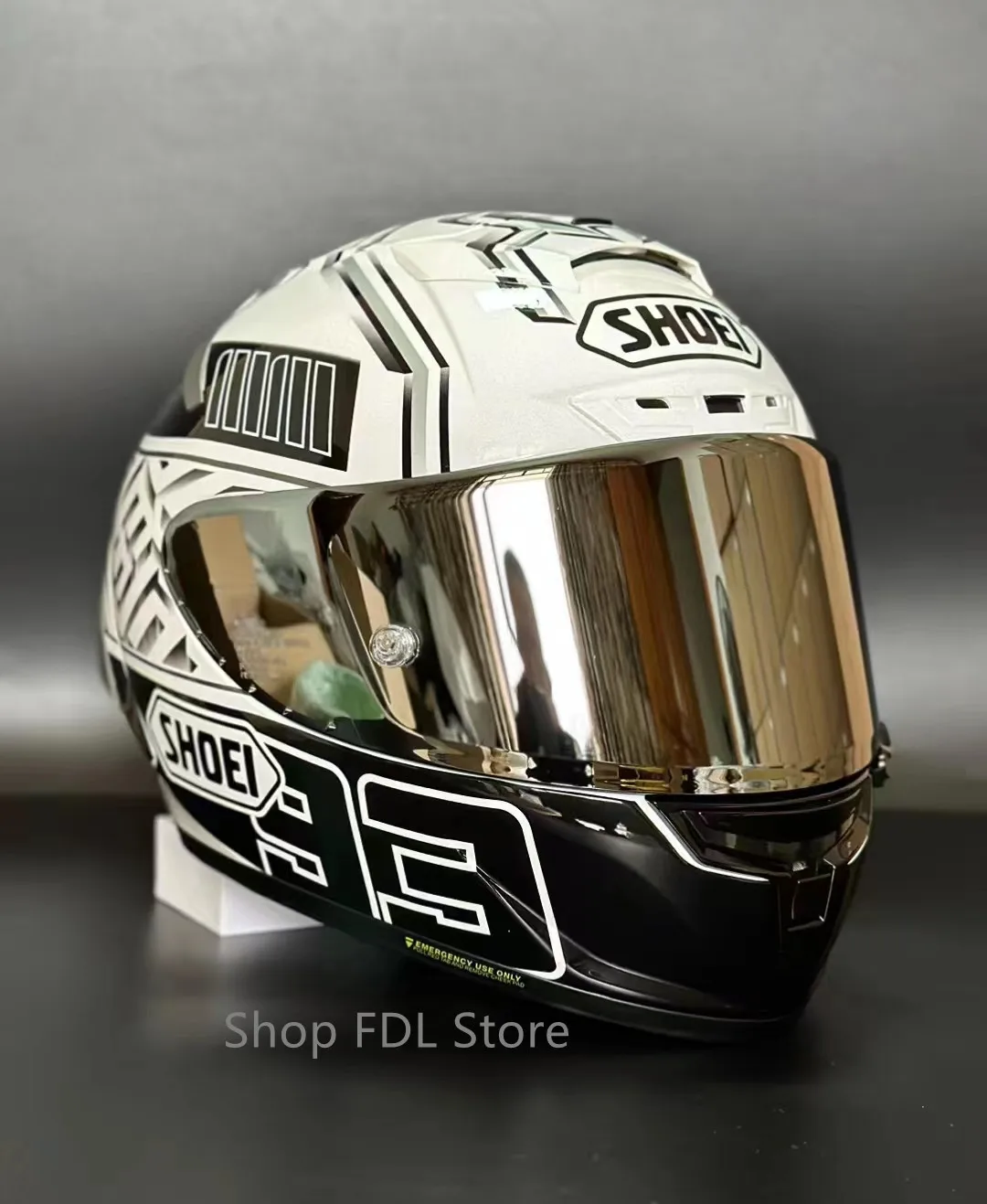 Shoei X14 Helmet Black And White Ant Anniversary Edition White 93 ...