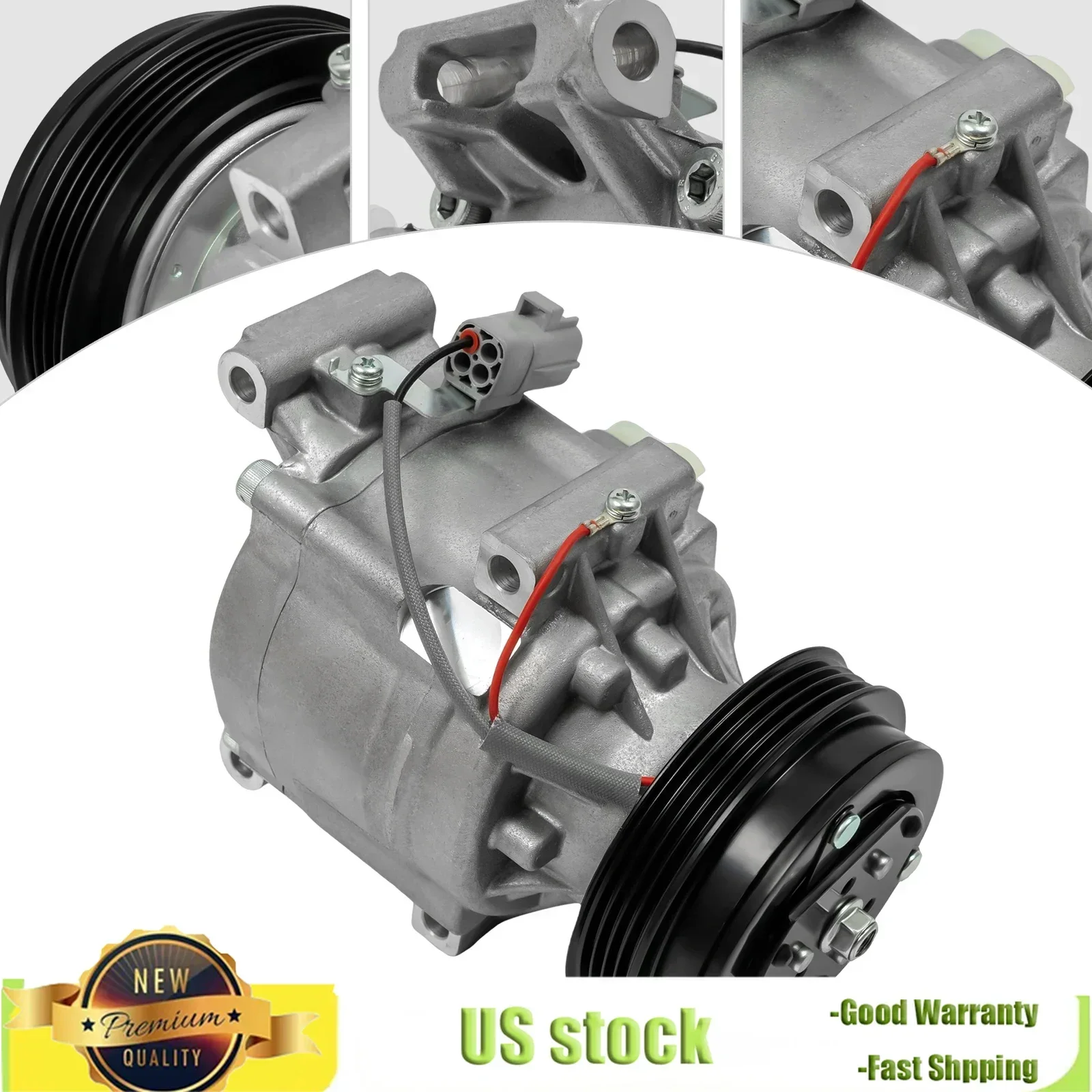AC Air Compressor With Clutch Car Parts Quiet Operation Fits 2000 2001 ...