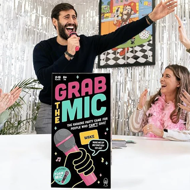 Music Lyrics Game Players Grab The Mic Karaoke Party Game - Singing ...