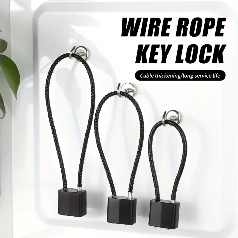 Universal key soft steel wire long rope padlock safety cabinet home ...