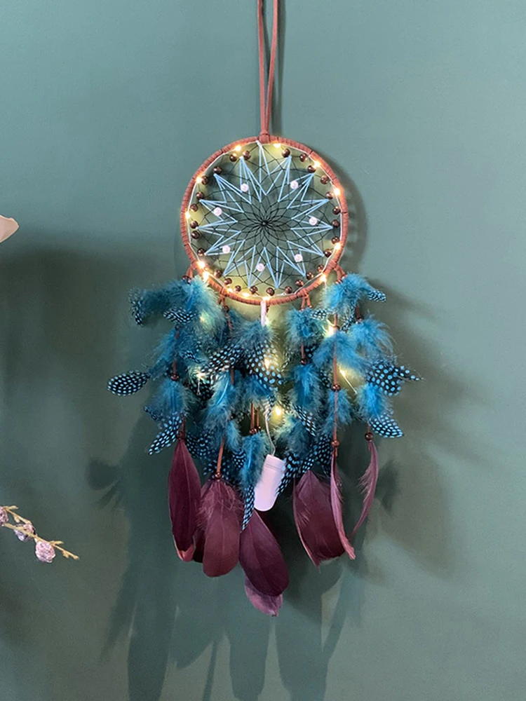 Dream Catcher Vintage Wind Chime Handmade Feather Bedroom Curtain Car ...