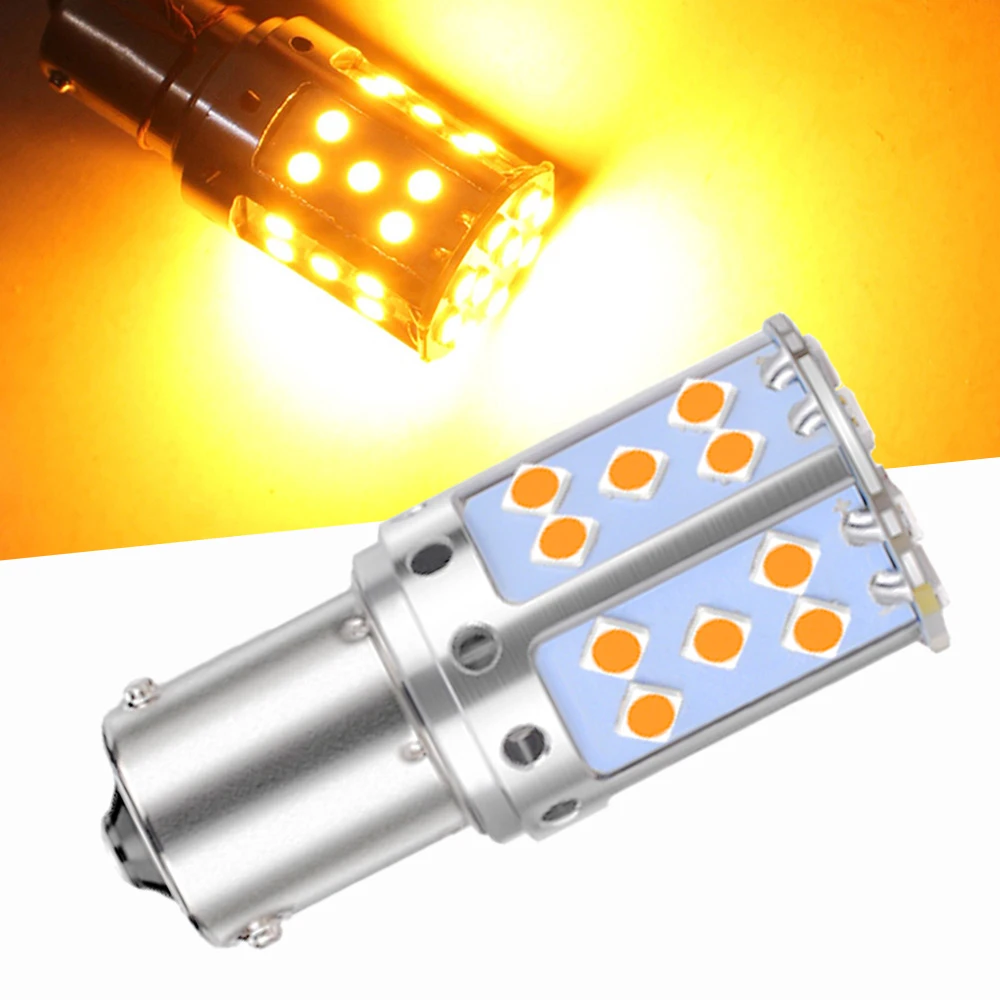 1X P21W LED 1156 BA15S PY21W BAU15S 35SMD Bulb Canbus Free Leds AUTO Lamp License Plate Lights ...