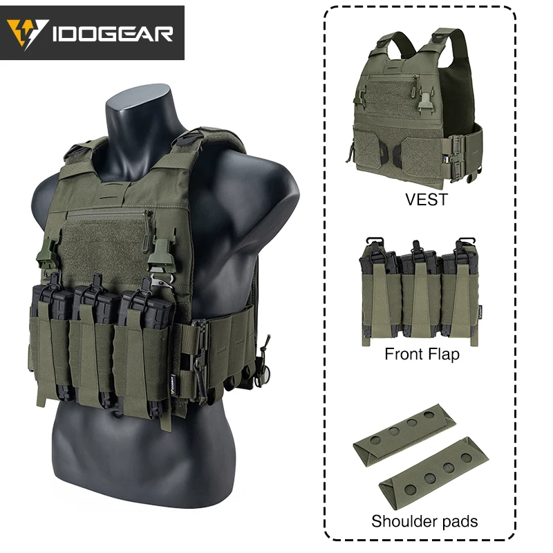 IDOGEAR-Tactical-FCSK-3-0EX-Plate-Carrier-MOLLE-Vest-With-inner-Plates ...