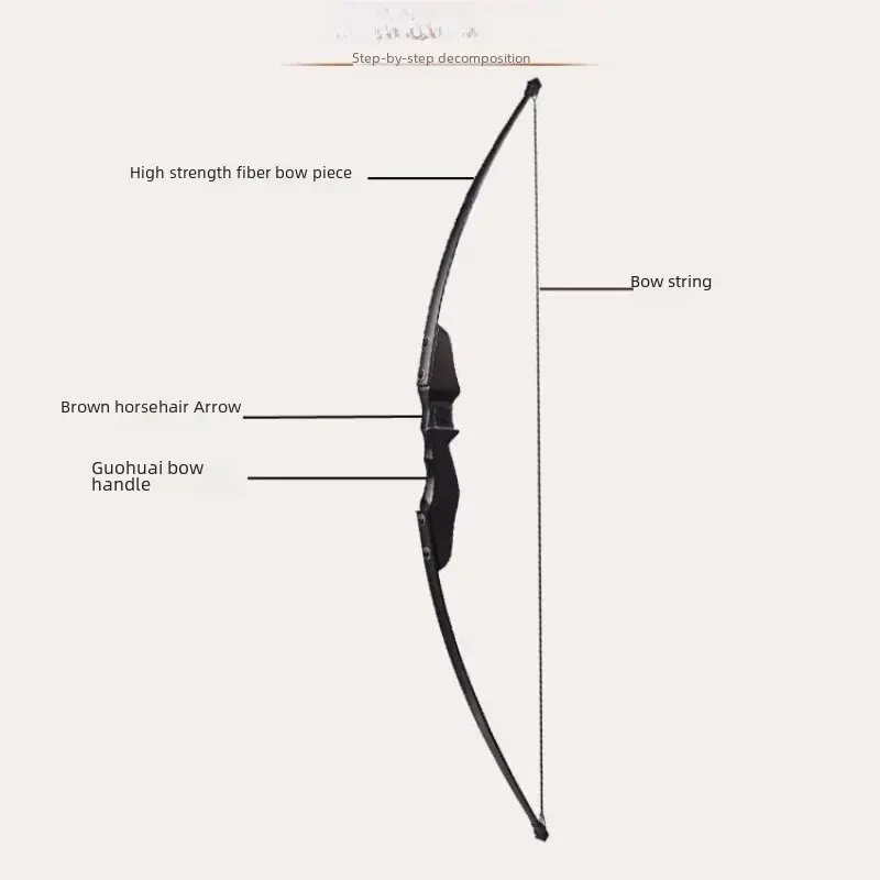New-Traditional-Recurve-Bow-Straight-Pull-Split-Limb-Bow-Set-For ...