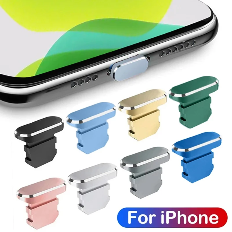 2-10-PCS-Colorful-Metal-Anti-Dust-Charger-Dock-Plug-Stopper-Cap-Cover ...
