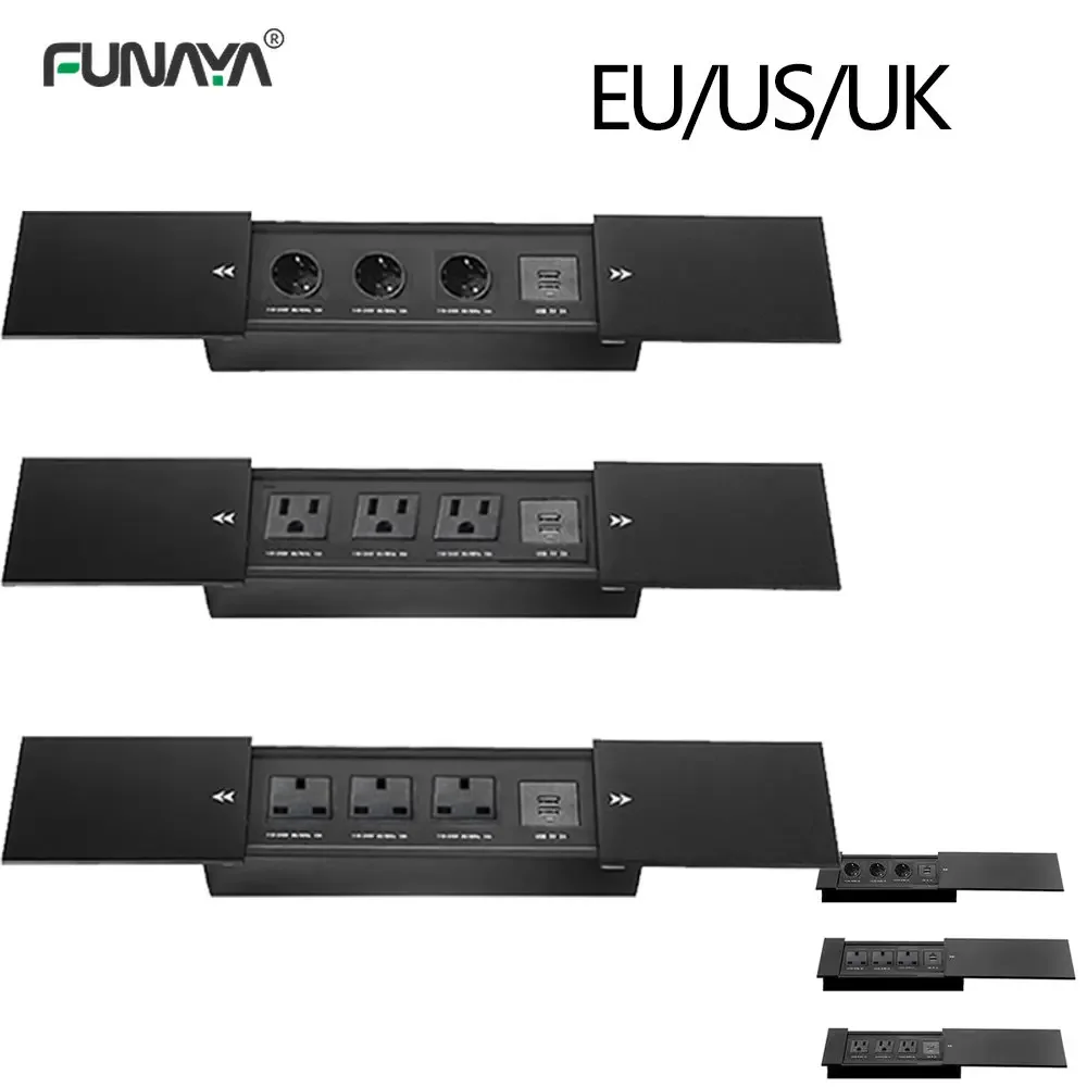 Hidden-Slide-Table-Sockets-with-2-USB-3-Outlets-Wireless-Charge-EU-UK ...
