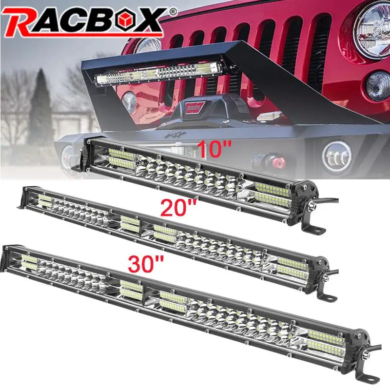 10-20-30-Ultra-Slim-Led-Light-Bar-Dual-Row-Fog-Lamp-Work-Light-For ...