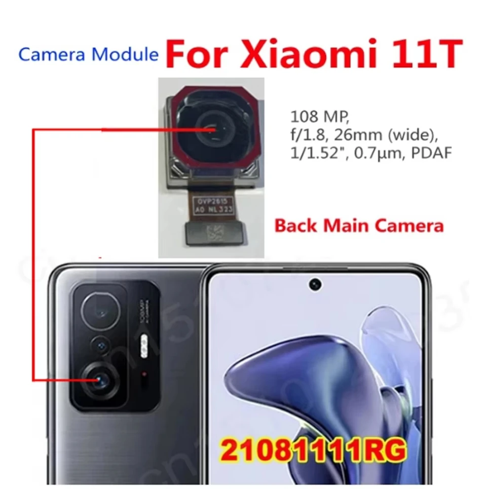 Original melhor 108mp para xiaomi mi 11t 21081111rg vista traseira ...