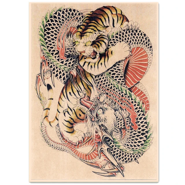 Tiger Vs Dragon Painting