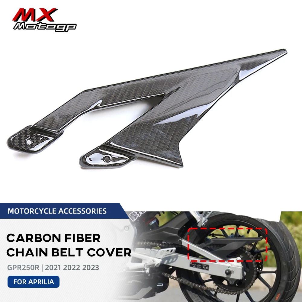 100-Carbon-Fiber-Chain-Belt-Guard-Cover-For-Aprilia-GPR250R-GPR-250R ...