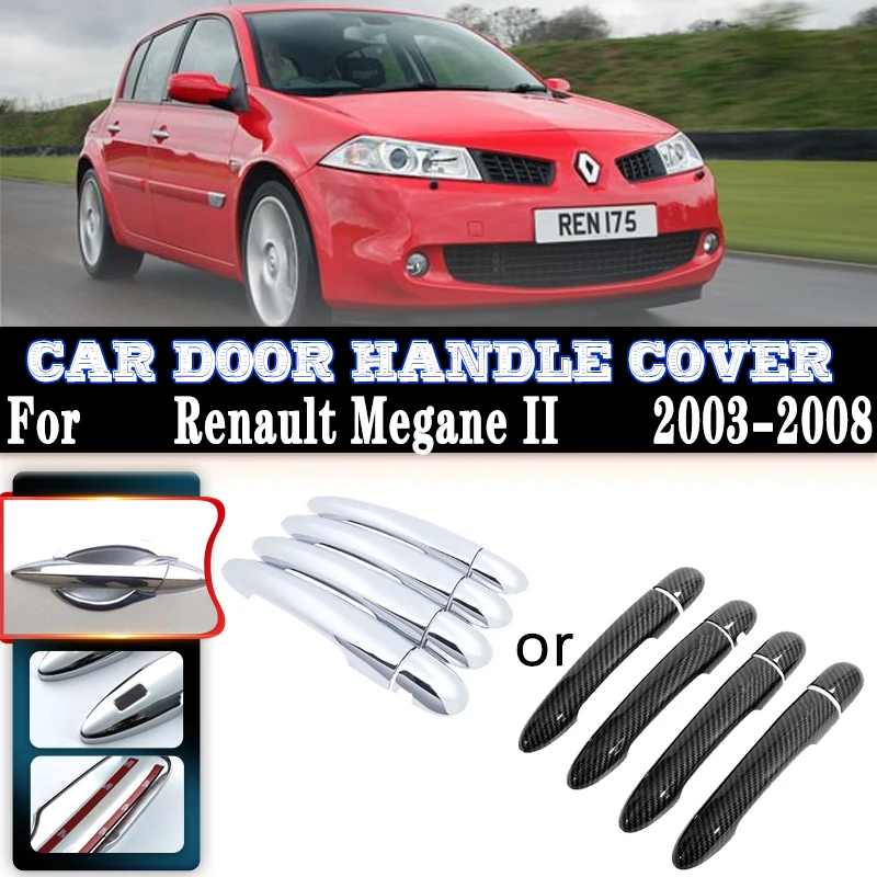 For-Renault-Megane-II-MK2-2003-2008-ABS-Car-Carbon-Fiber-Handles-Or ...
