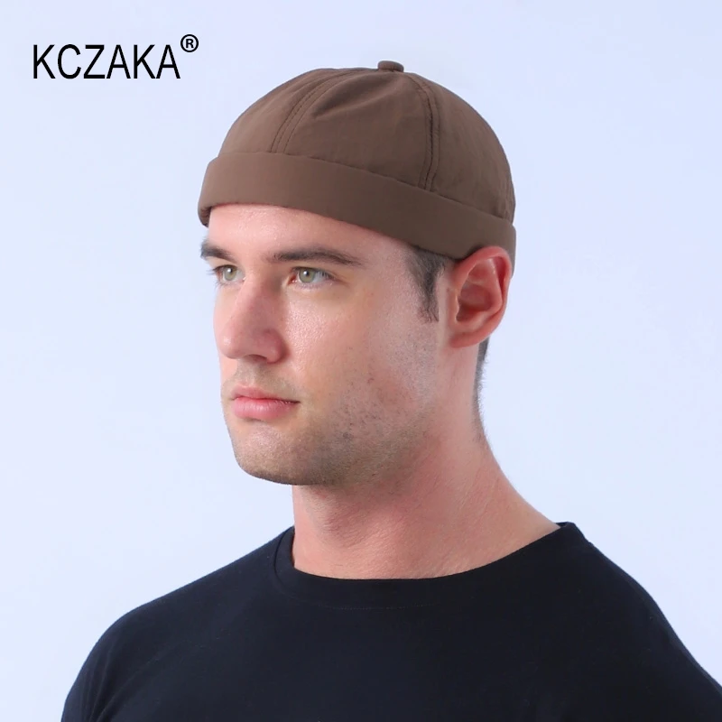 Summer Men's Quick Dry Docker Beanie Cap Casual Brimless Sailor ...