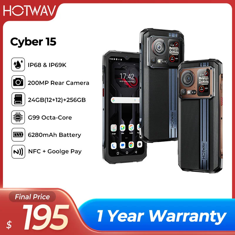 HOTWAV-Cyber-15-Smartphone-robusto-Android-13-6-6-FHD-6280-mAh-Telefone ...