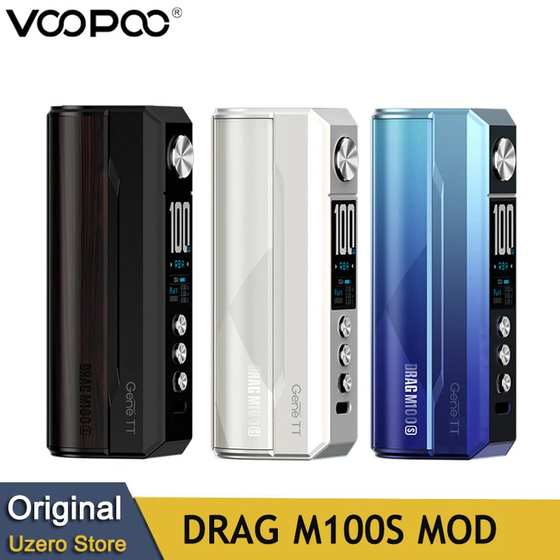 Original-VOOPOO-DRAG-M100S-MOD-100W-TC-Box-MOD-Vape-GENETT2-0-Chip-Fit ...
