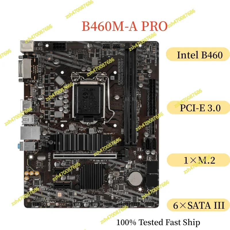 For MSI B460M-A PRO Motherboard 64GB LGA 1200 DDR4 Support 10th CPU ...