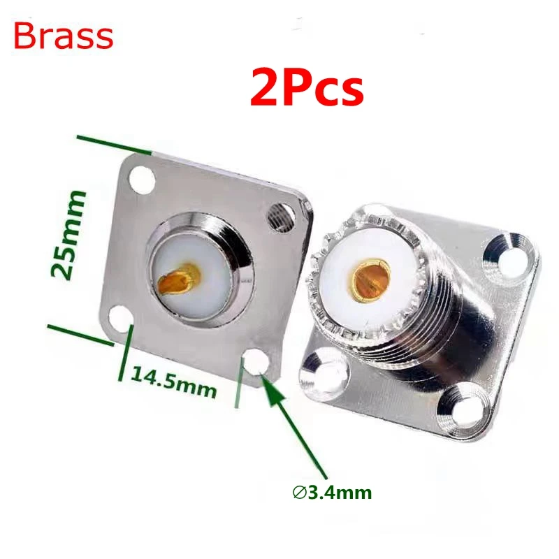 2PCS SO239 SO 239 UHF Female Socket Panel Mount Chassis Bulkhead Connector SL16 UHF Female ...