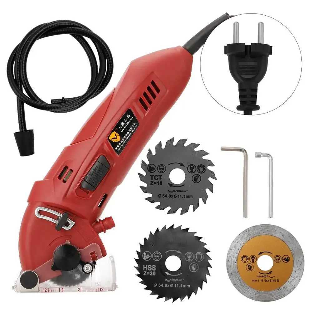 400W Multifunctional Mini Electric Circular Saw Kit Cutting Machine Set ...