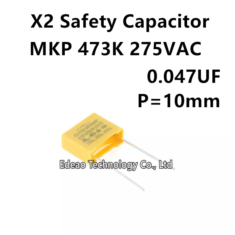 10~20PCS/LOt NEW X2 Safety capacitor 473K 275VAC MPX MKP 0.047UF 275V ...