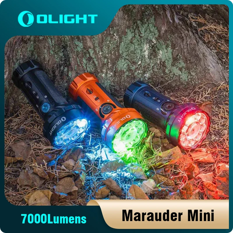 OLIGHT-Marauder-Mini-led-Flashligh-7000-Lumens-600-Meters-Beam-Distance ...